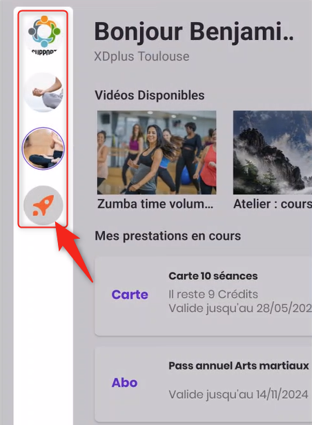 Comment ajouter un compte/club supplémentaire et le sélectionner, dans ...