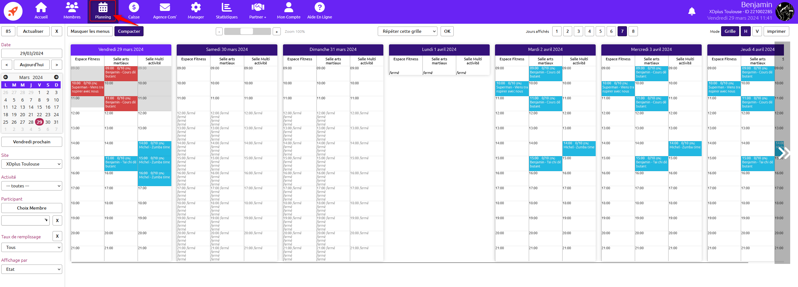 Comment déplacer un créneau depuis le planning ? – Xplor Deciplus